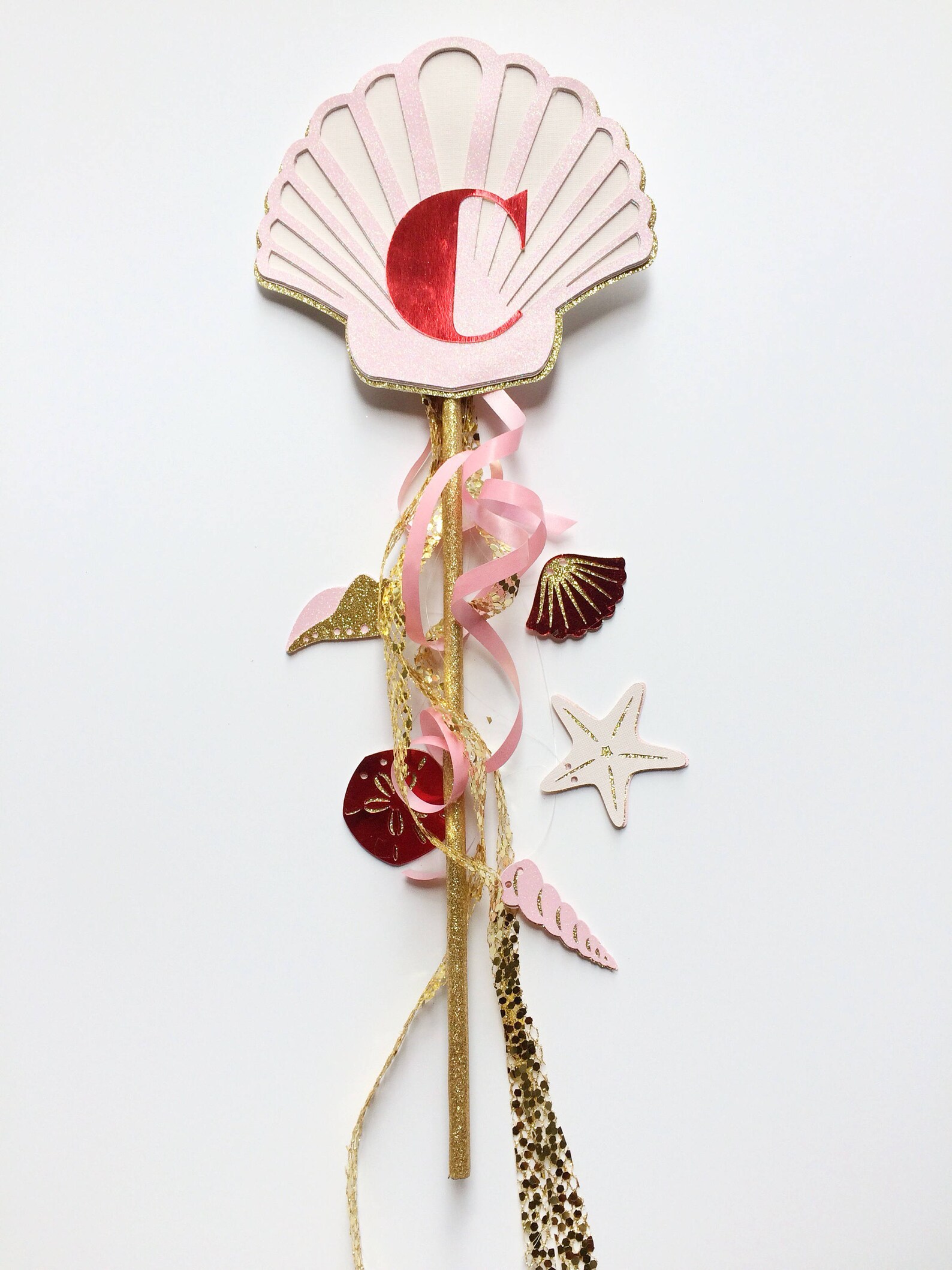 Personalized Seashell Mermaid Wand Mermaid Birthday Party Favors Fairy ...