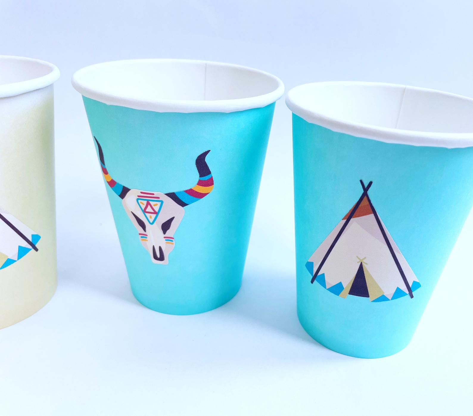 Native American Paper Cups Native Party Tribal Cups Boho | Etsy