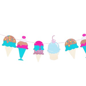 Ice Cream Banner for an Ice Cream Themed Party| Ice Cream Party ...