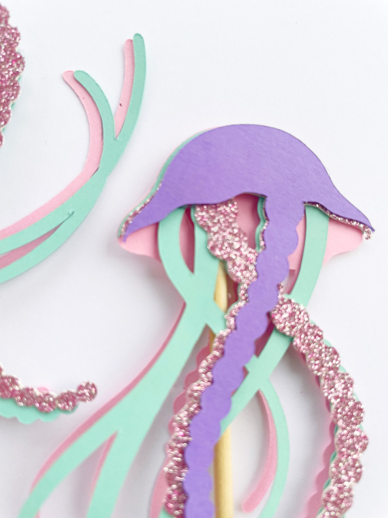 Jellyfish Cupcake Toppers Mermaid Cupcake Toppers Jellyfish - Etsy