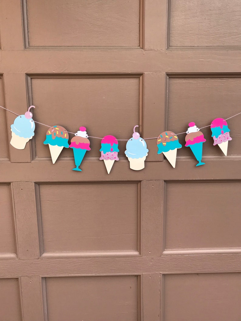 Ice Cream Banner for an Ice Cream Themed Party| Ice Cream Party ...