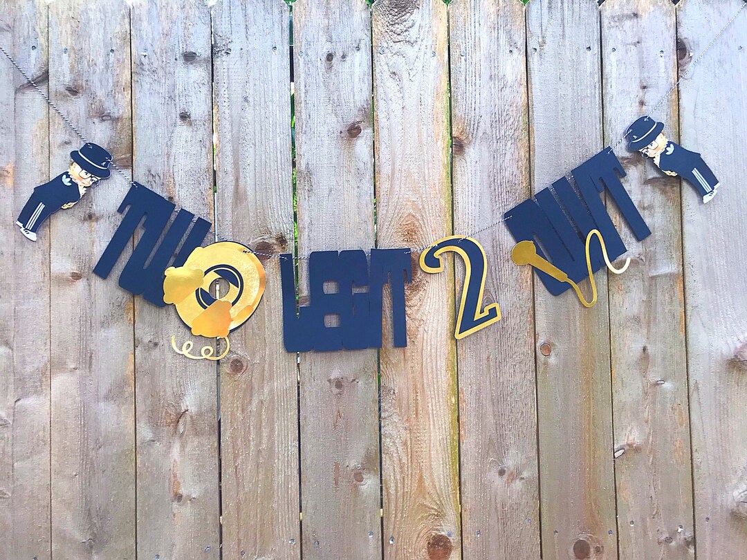 Two Legit 2 Quit Banner, 2nd Birthday Banner, Hip Hop Party Decorations ...