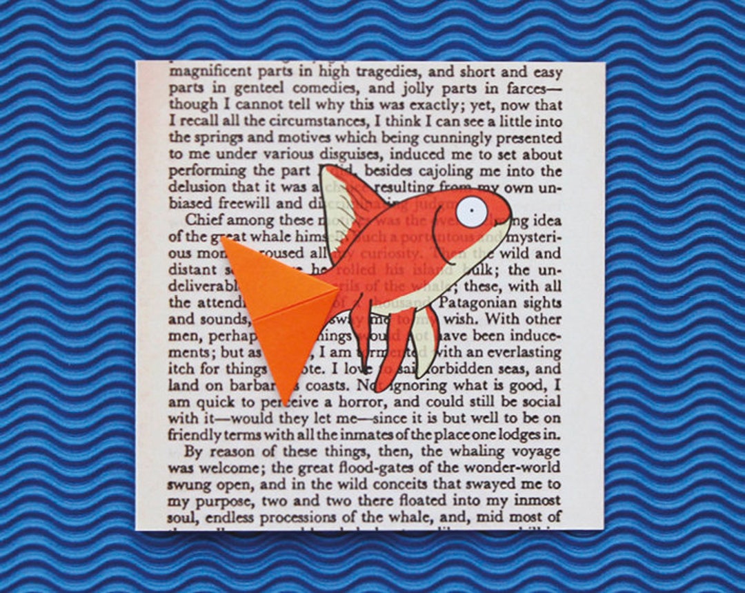 Goldfish Card with Bookmark Fish Birthday Card Blank - Etsy Italia