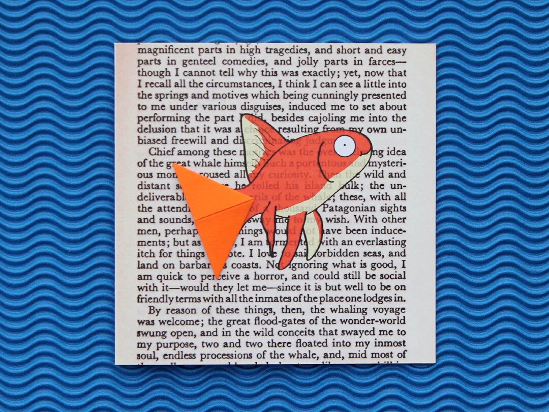 Goldfish Card with Bookmark // Fish Birthday Card // Blank Greeting ...