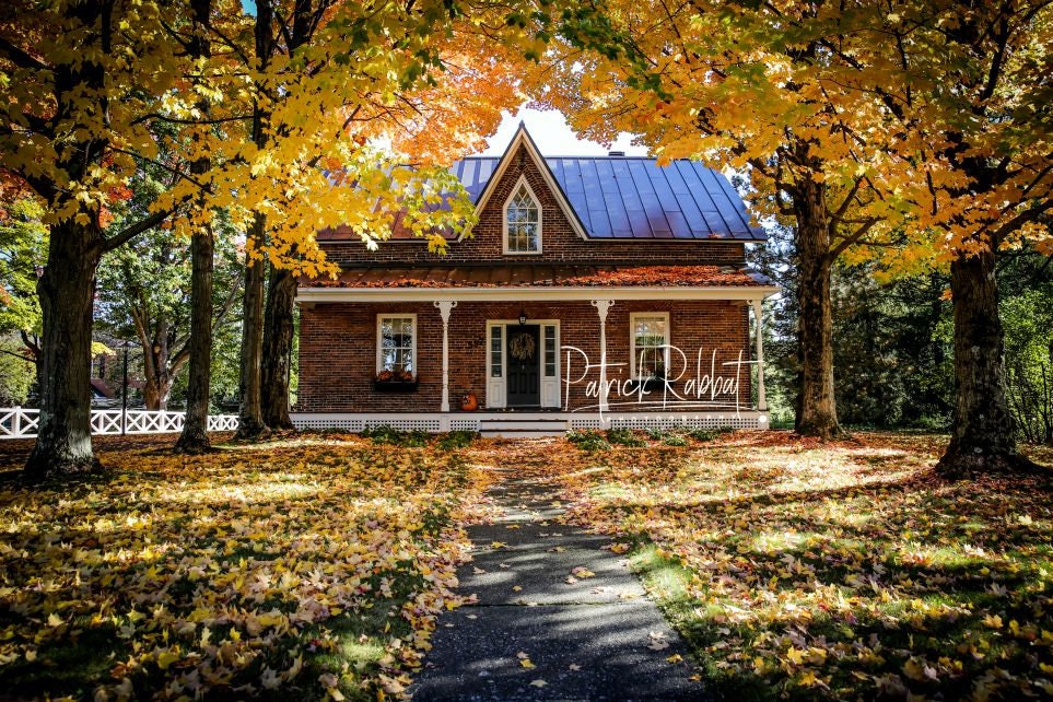 Fall Scenery Photo Autumn Decor House Photo Fine Art | Etsy