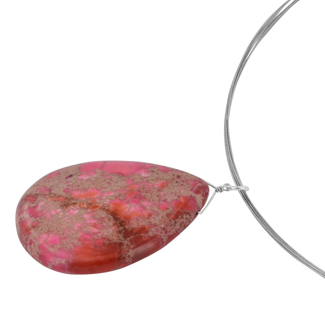 Rose Jasper Pendant, Pink Gemstones, Large Gemstone Necklace, , - Etsy