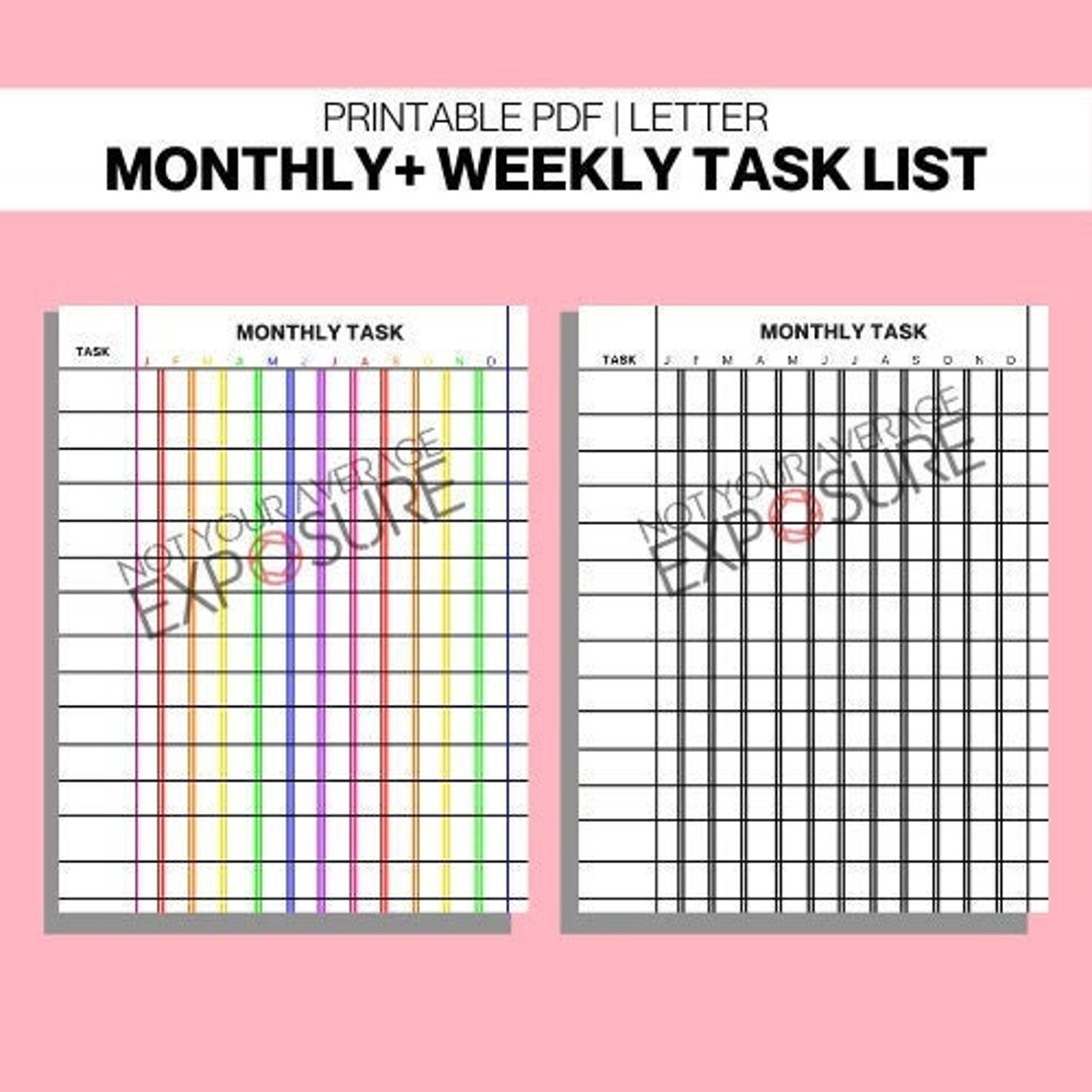 Task List Printable - Task Tracker - Task Checklist - Monthly to Do ...