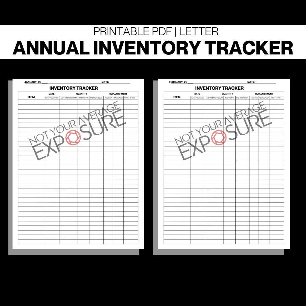 Printable Inventory Management Form, Inventory Sheet, Inventory List ...