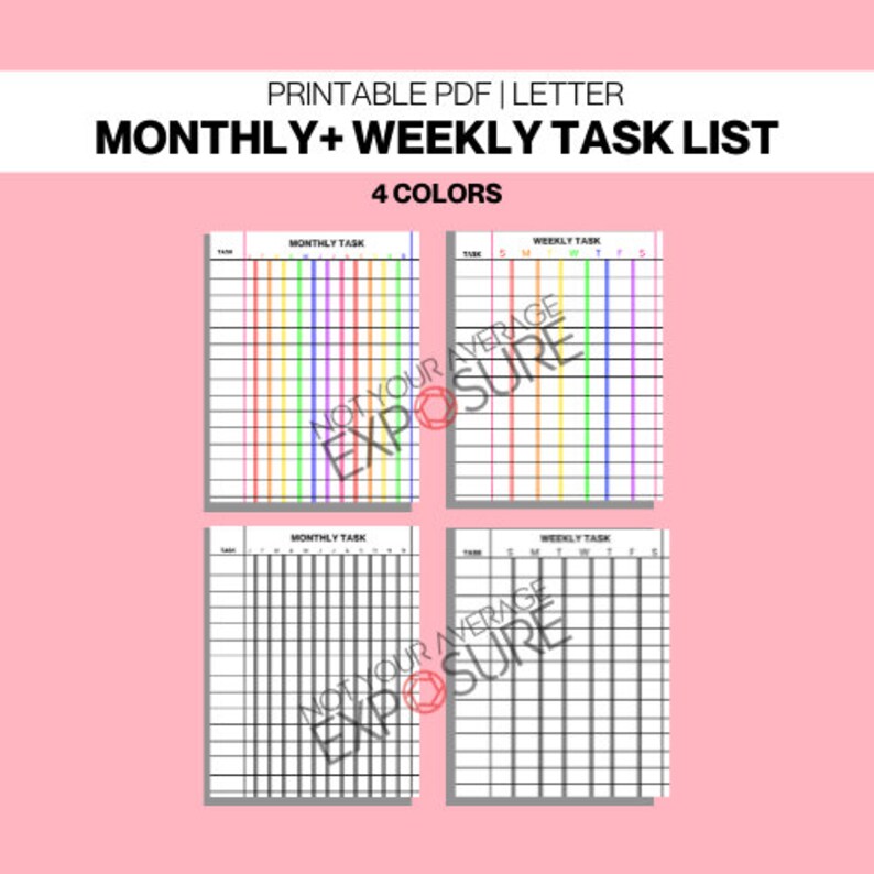 Task List Printable - Task Tracker - Task Checklist - Monthly to Do ...