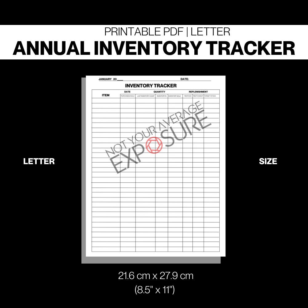 Printable Inventory Management Form, Inventory Sheet, Inventory List ...