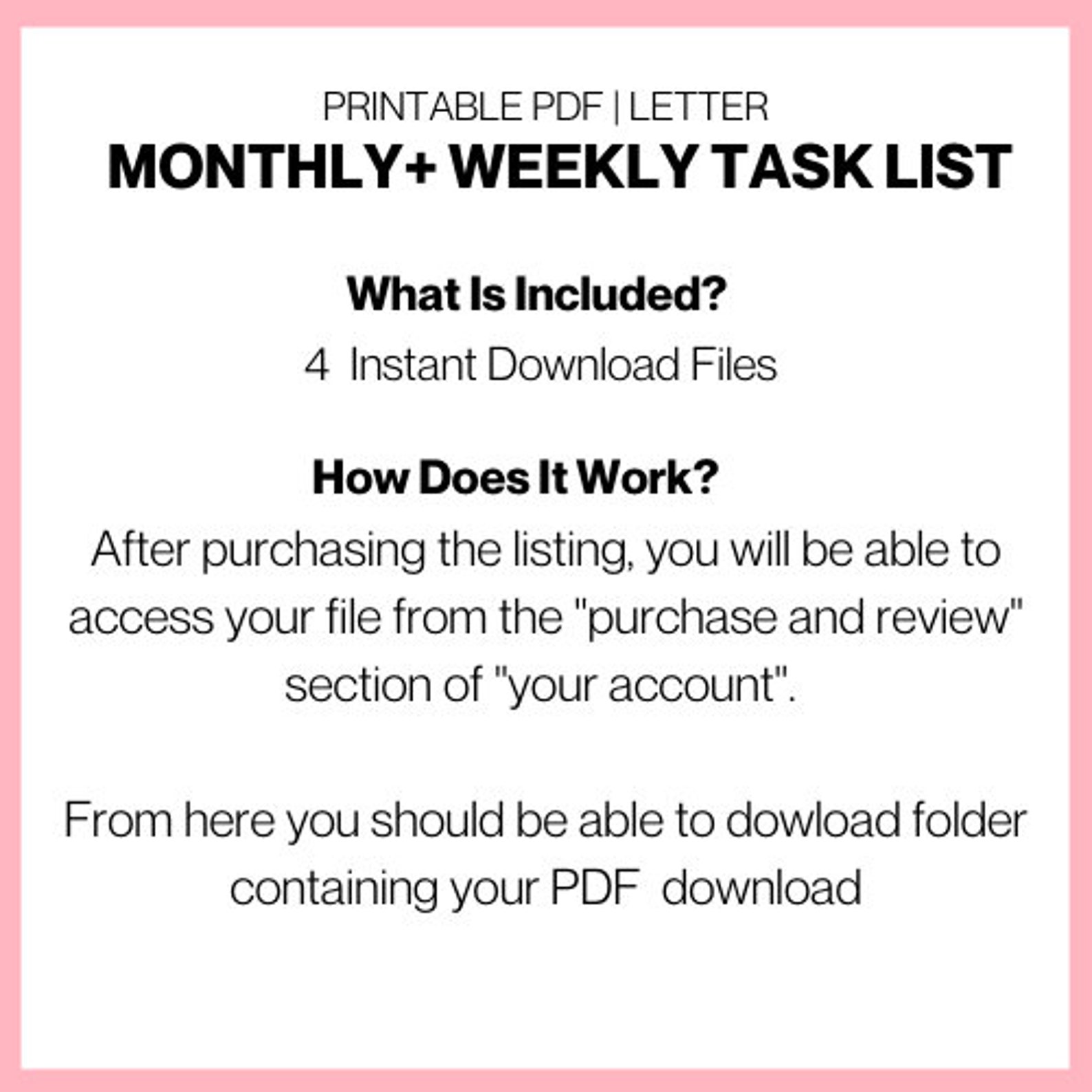 Task List Printable - Task Tracker - Task Checklist - Monthly to Do ...