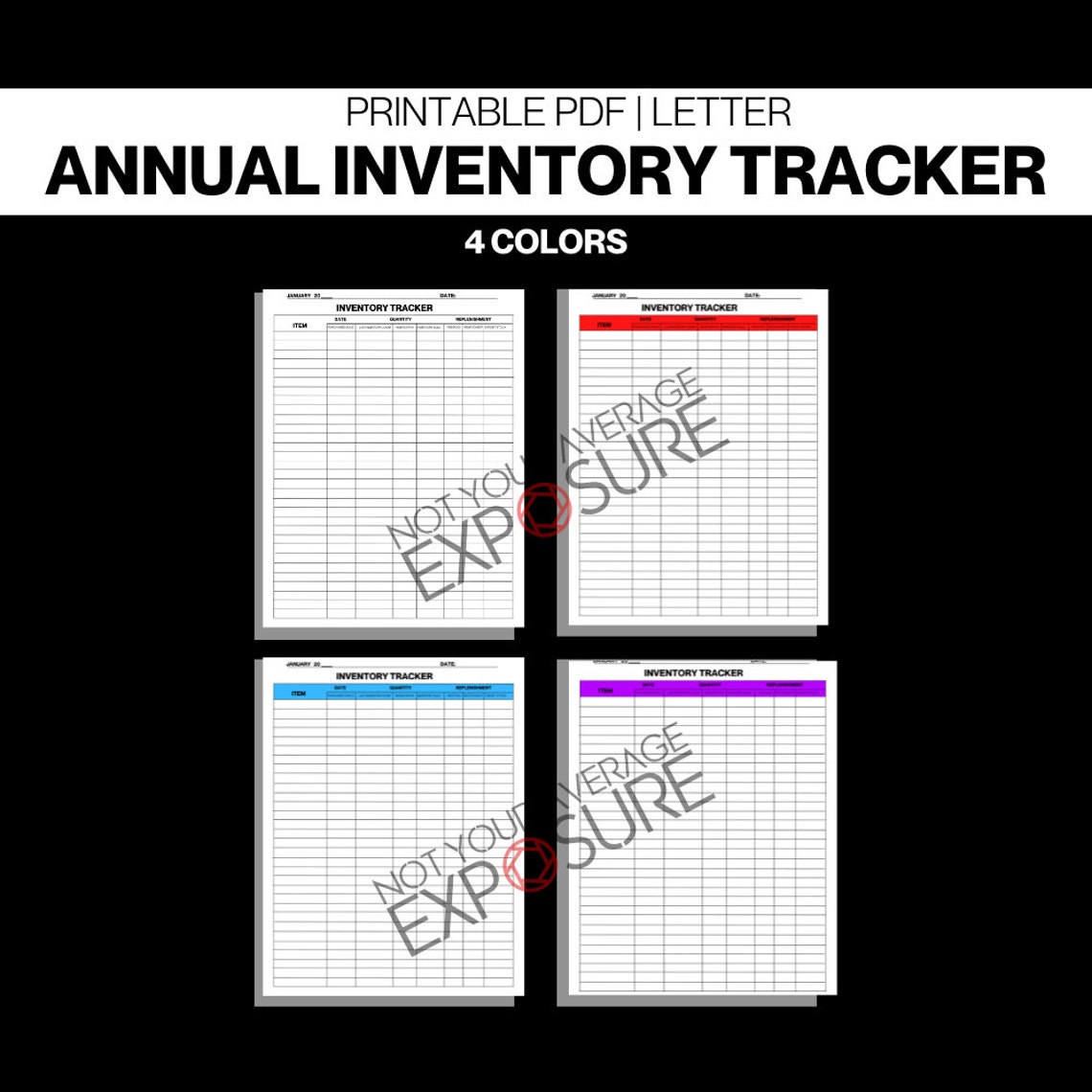 Printable Inventory Management Form, Inventory Sheet, Inventory List ...