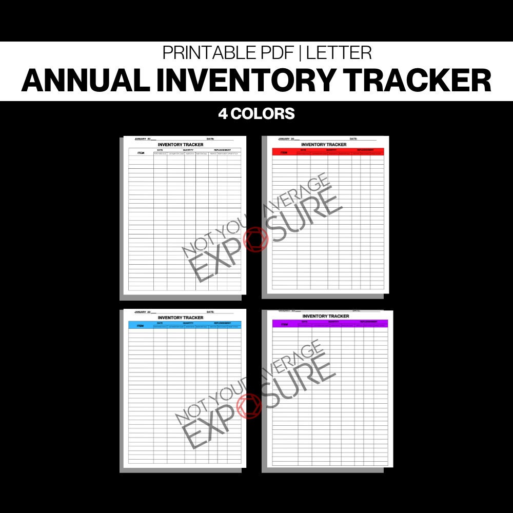 Printable Inventory Management Form, Inventory Sheet, Inventory List ...