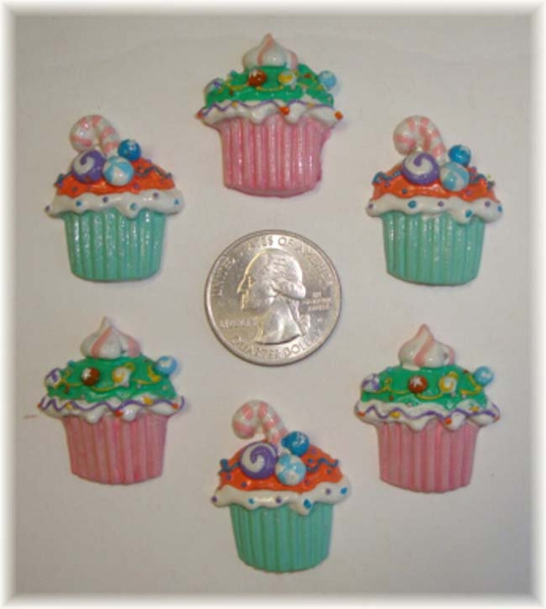 6 Piece Set EASTER PASTEL CUPCAKE Resins - Oh My Gosh Goodies - Etsy