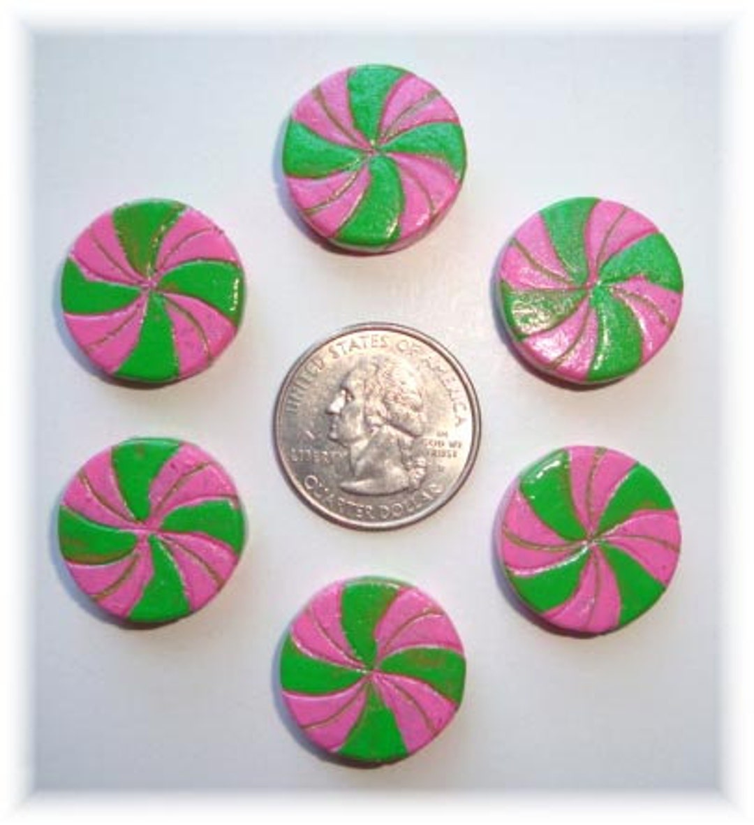 Juego de 6 piezas PINWHEEL CANDY RESINS Rosa / Lima Oh My Gosh Goodies ...
