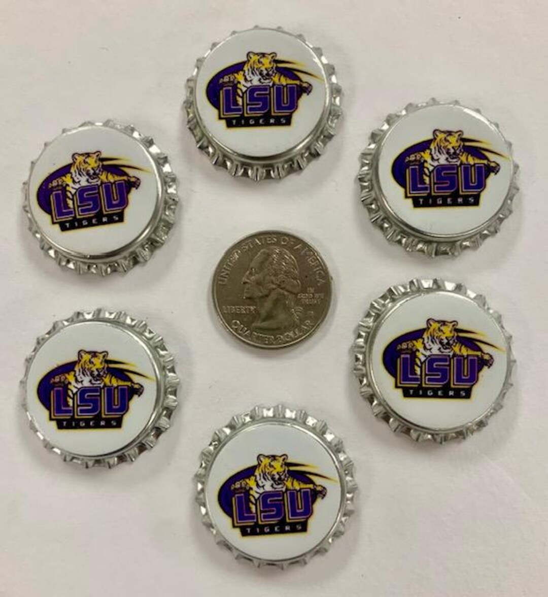 Last1 6 Piece Set LSA TIGERS FOOTBALL Bottle Cap Hairbow Centers Oh My ...