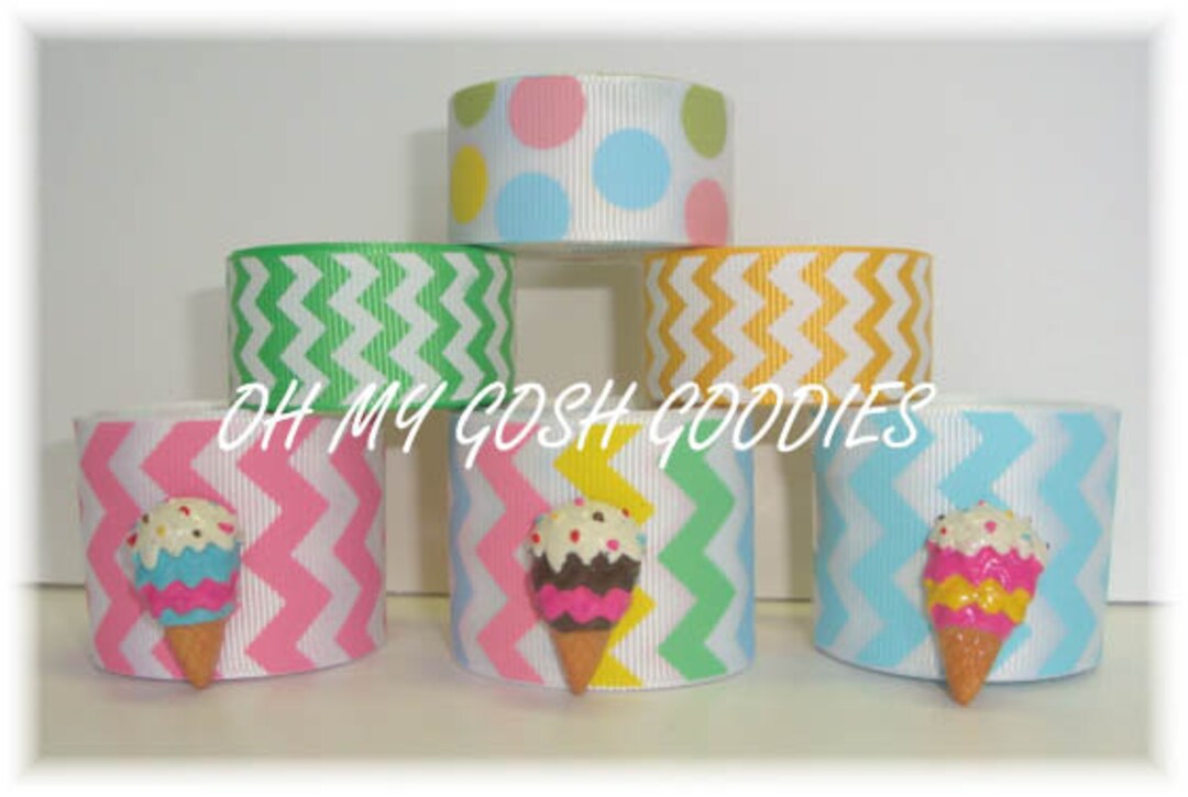 SUMMER ICE CREAM Ribbon Mix - 12 Yards + Resins - Oh My Gosh Goodies ...