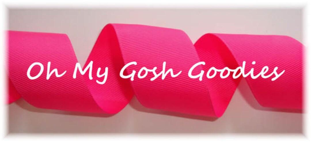 SOLID SHOCKING PINK Cheer Grosgrain Ribbon Hairbow Supplies - 1.5" - 2 ...