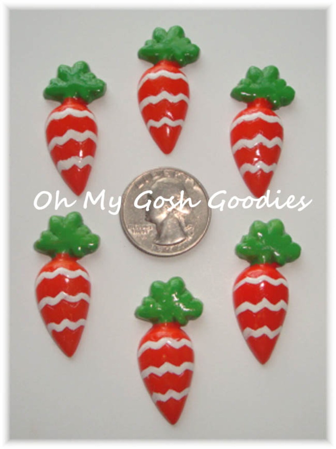 6 Piece or 50 Piece Piece Bulk Lot Sale Set - EASTER CHEVRON CARROT ...