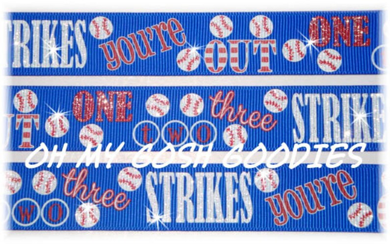 THREE STRIKES You're OUT Glitter Baseball Softball - Etsy