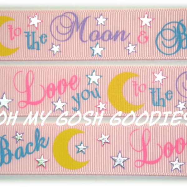 Moon and Stars Ribbon - Etsy