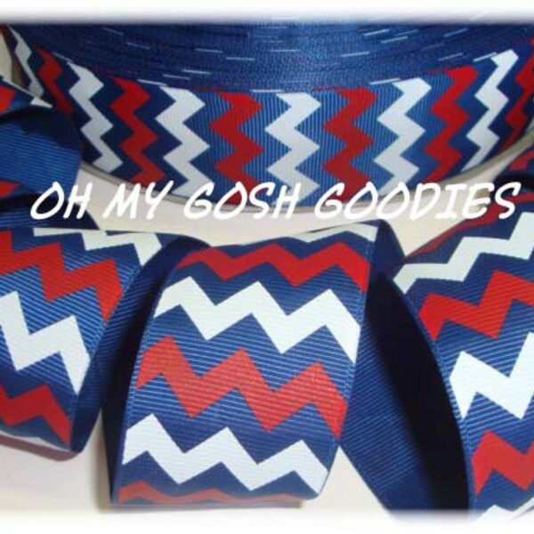 Navy and Red Chevron - Etsy