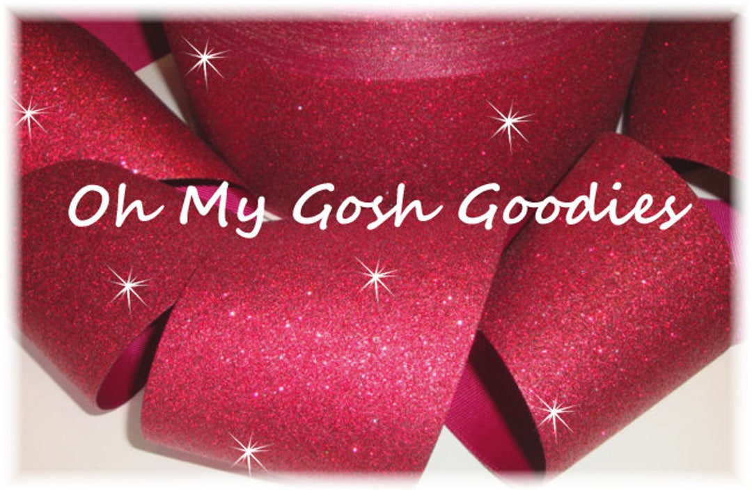 Last One - SUPER SPARKLE MAROON Glitter Cheer Tick Tock Grosgrain ...