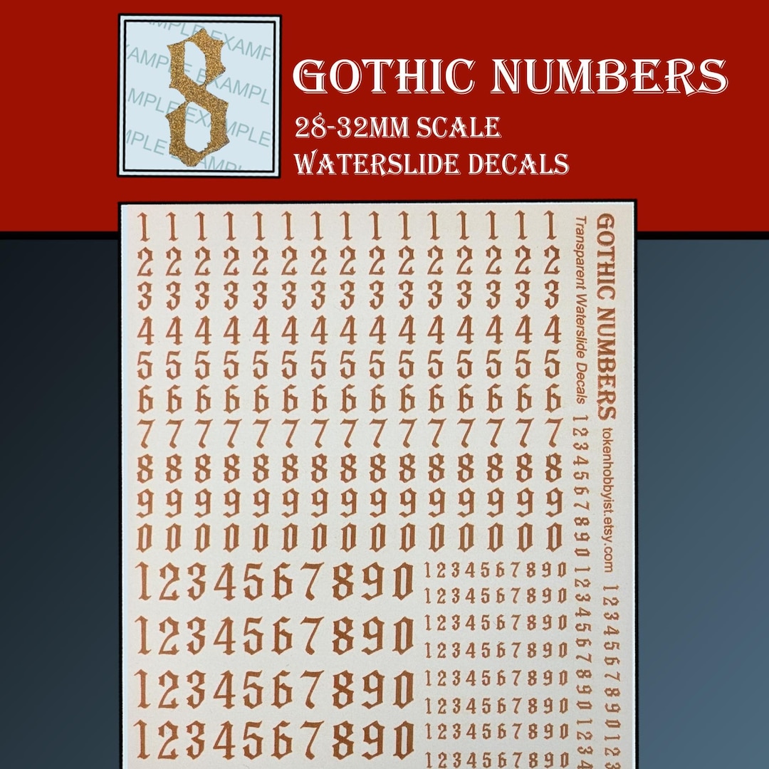 Waterslide Decals and Transfers for Tabletop Miniatures / Roleplaying ...