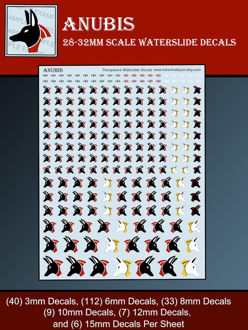 Waterslide Decals and Transfers for Tabletop Miniatures / Roleplaying ...