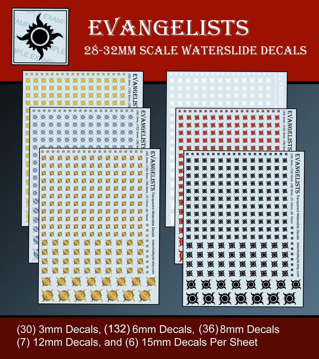 Waterslide Decals and Transfers for Tabletop Miniatures / Roleplaying ...