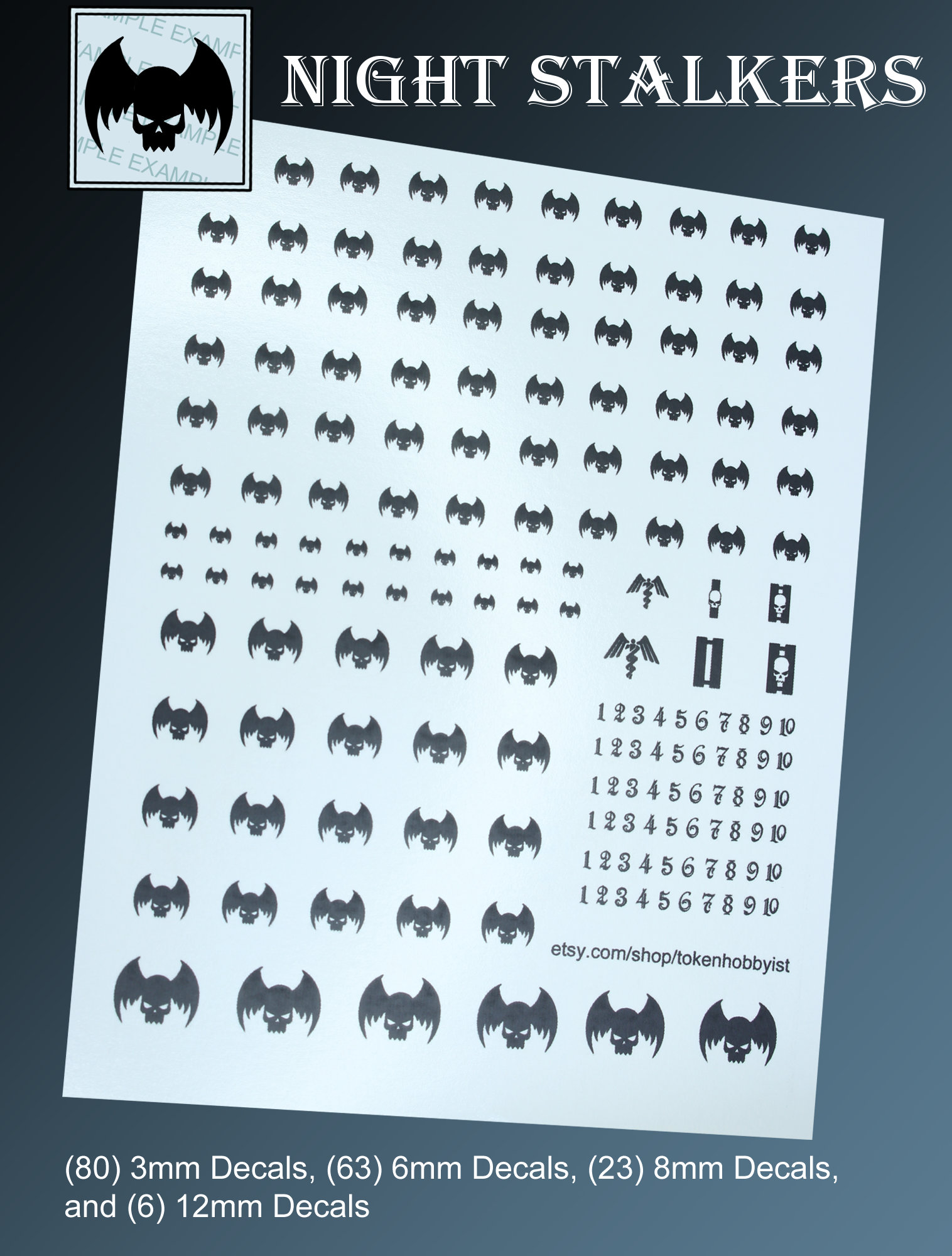 Waterslide Decals for Tabletop Minis Roleplaying and Gaming Night ...