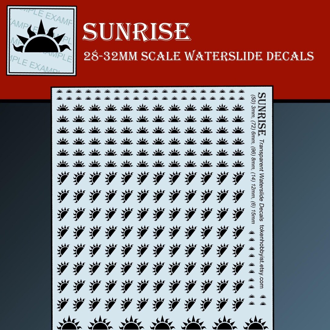 Waterslide Decals and Transfers for Tabletop Miniatures / Roleplaying ...
