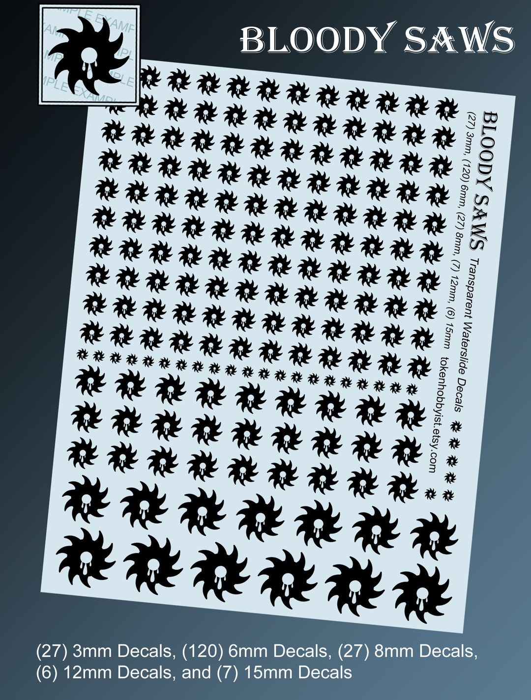 Waterslide Decals for Tabletop Minis Roleplaying and Gaming - Etsy