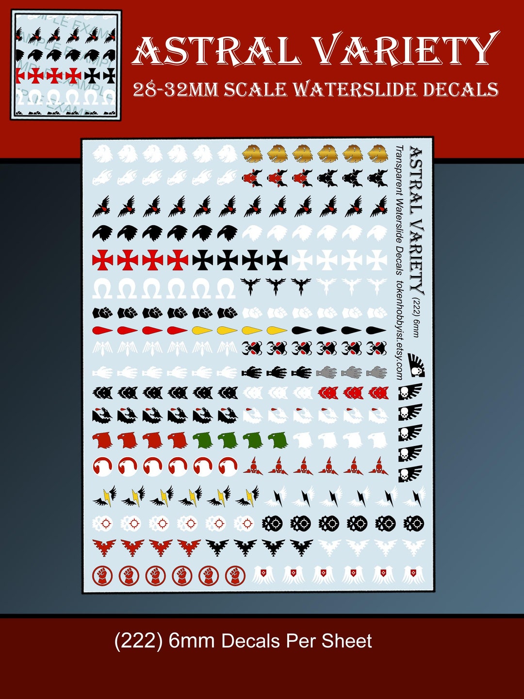 Waterslide Decals and Transfers for Tabletop Miniatures / Roleplaying ...