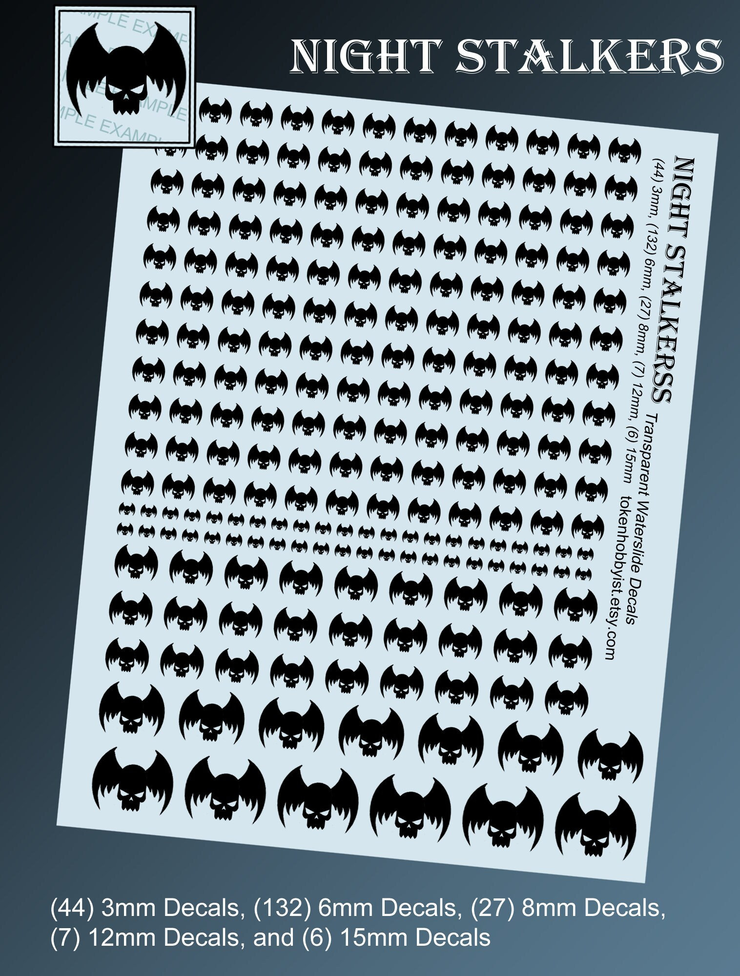Waterslide Decals for Tabletop Minis Roleplaying and Gaming Night ...