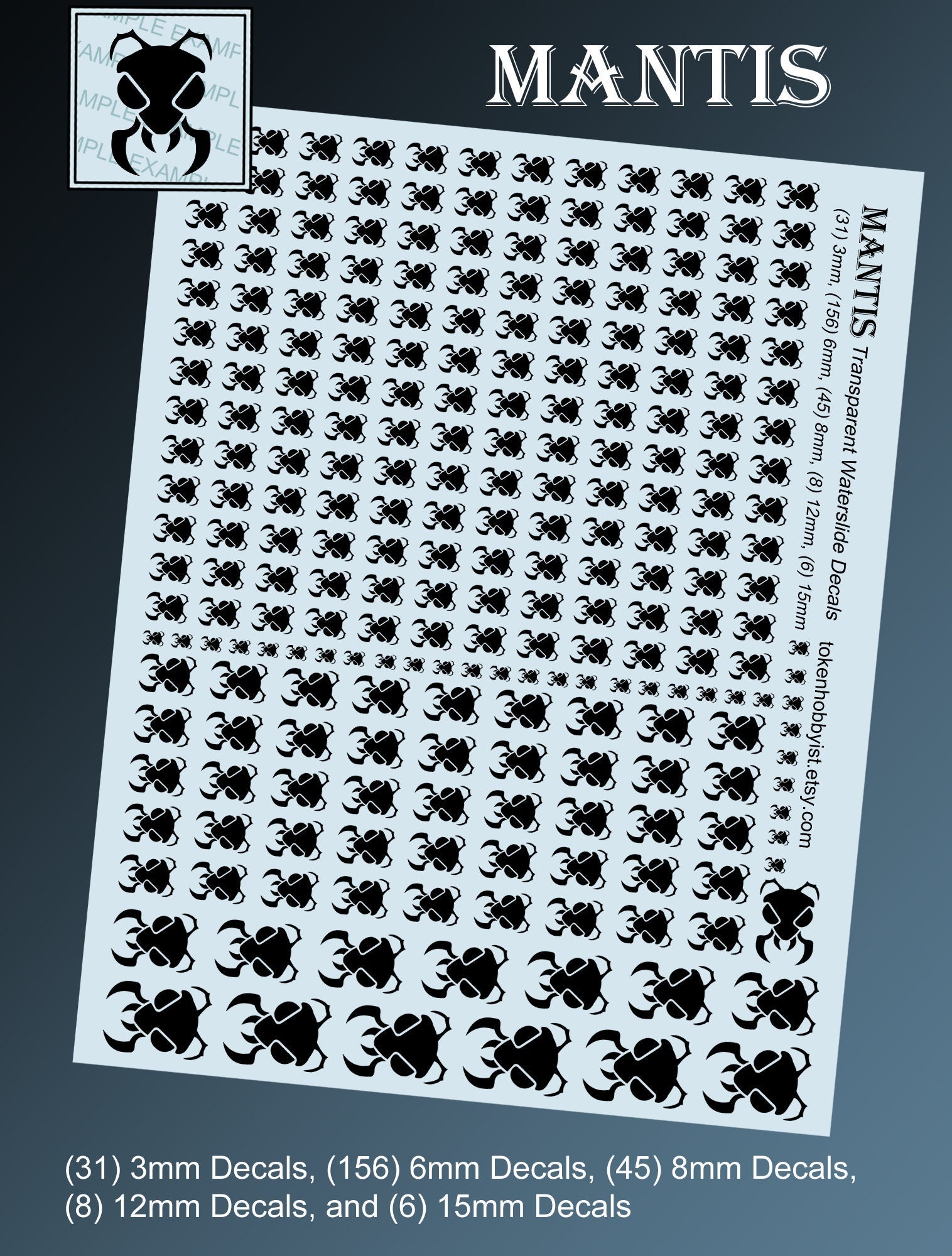 Waterslide Decals and Transfers for Tabletop Miniatures / Roleplaying ...