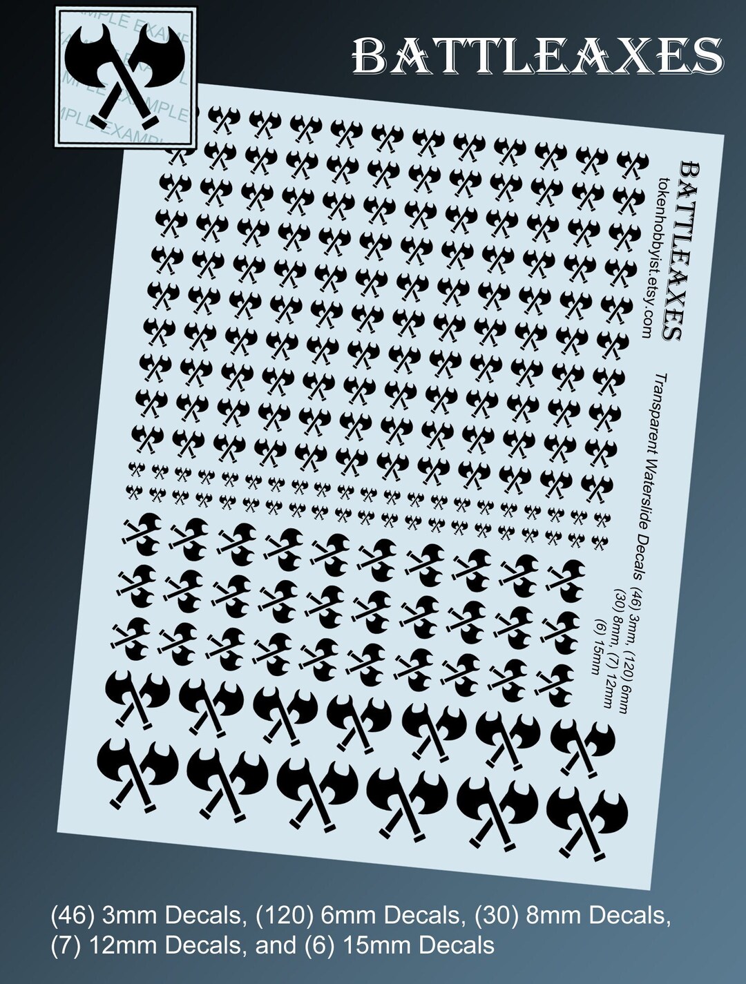 Waterslide Decals and Transfers for Tabletop Miniatures / Roleplaying ...