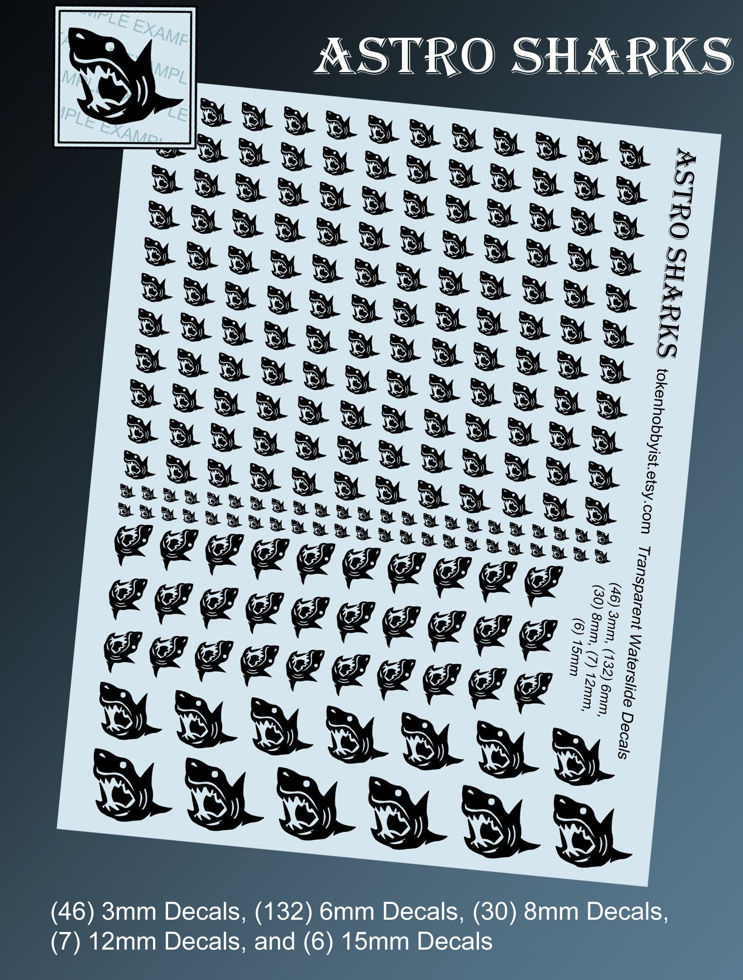 Waterslide Decals for Tabletop Minis Roleplaying and Gaming Astro ...