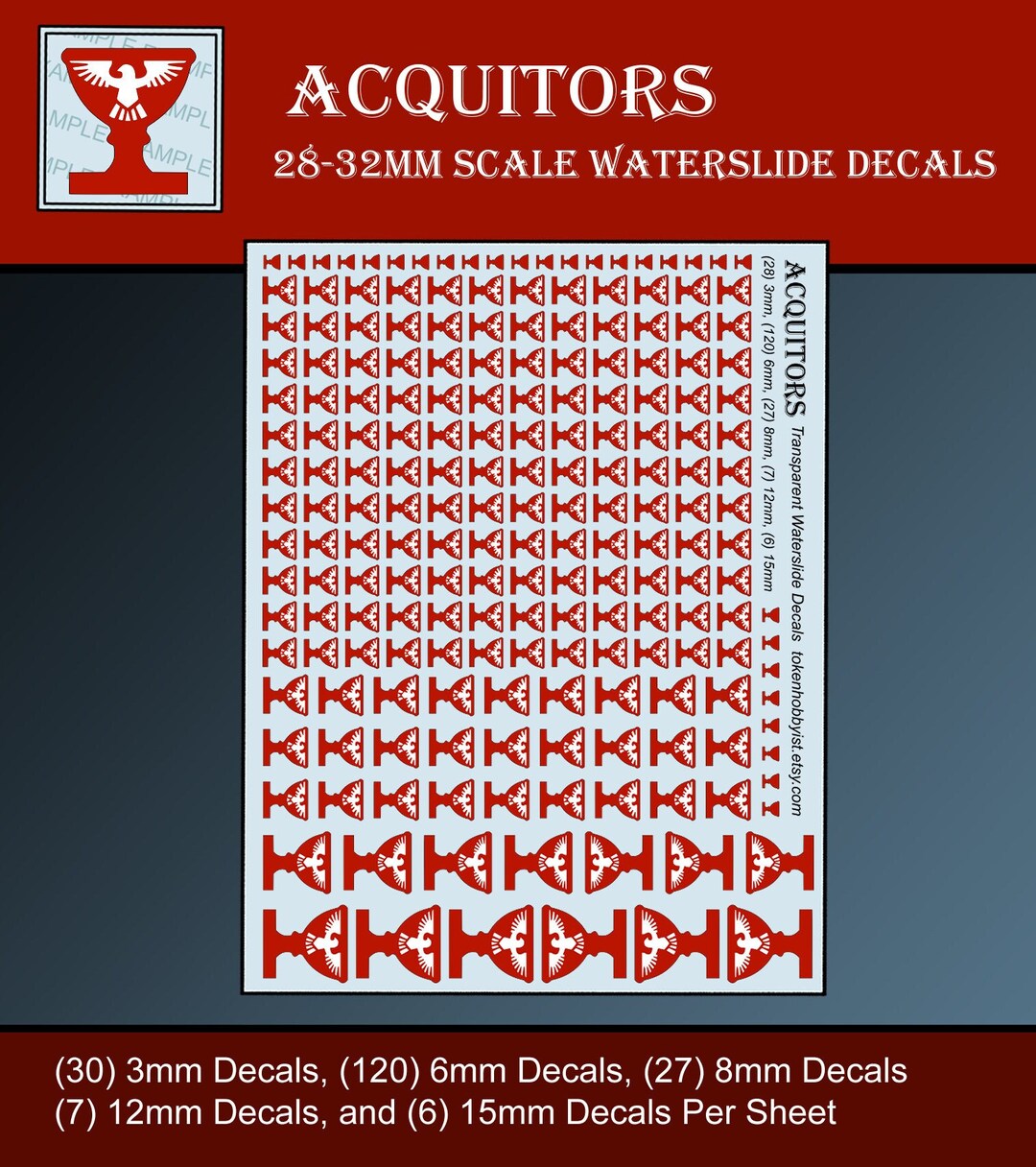 Waterslide Decals and Transfers for Tabletop Miniatures / Roleplaying ...