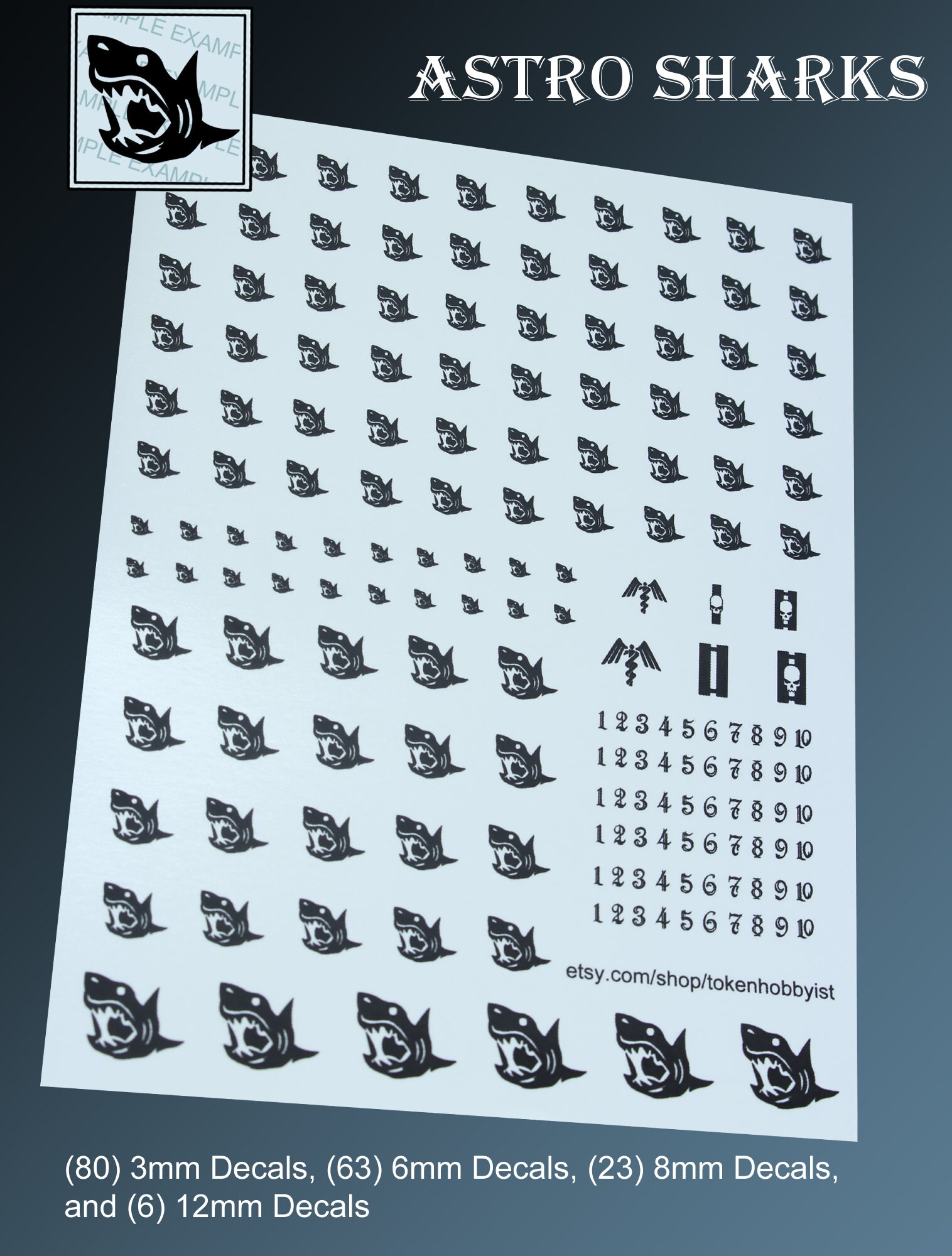 Waterslide Decals for Tabletop Minis Roleplaying and Gaming Astro ...