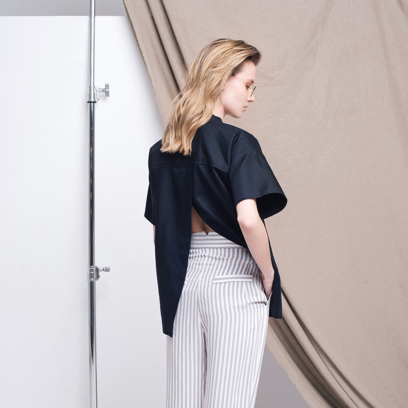 Open Back Shirt - Etsy