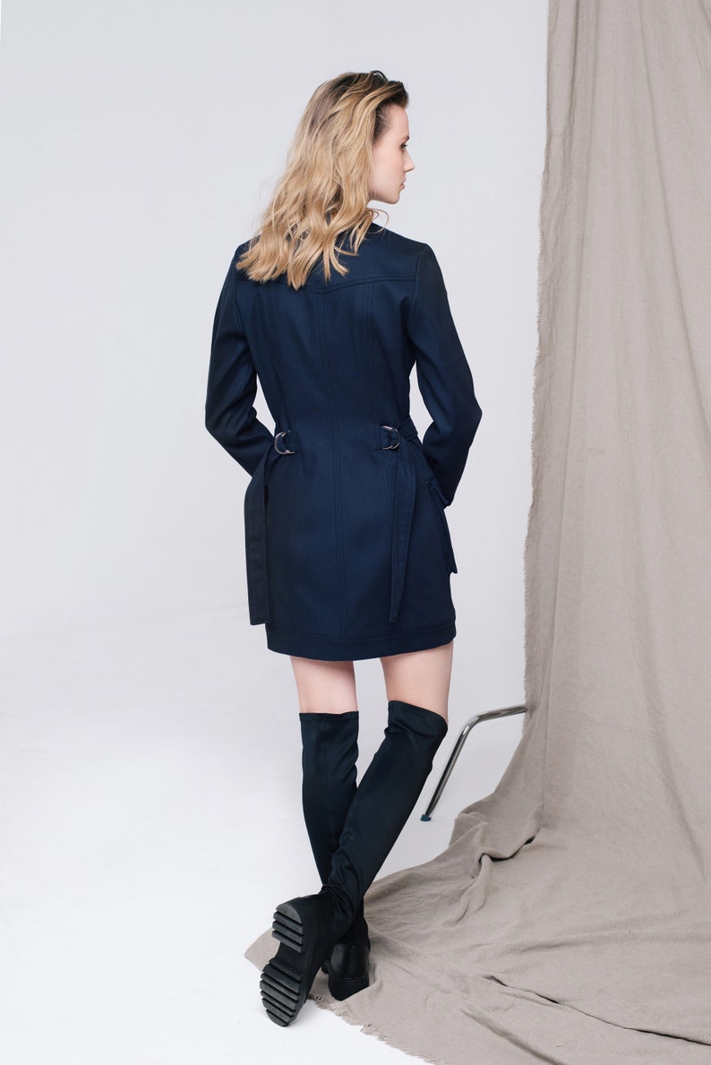 Stretch-cotton Mini Dress With Patch Pockets Workwear Trendy Dress ...