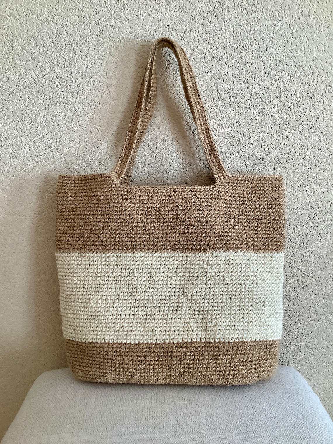 Crochet Jute Bag Jute Tote Bag Jute Beach Bag Jute Bag Natural Jute Bag ...