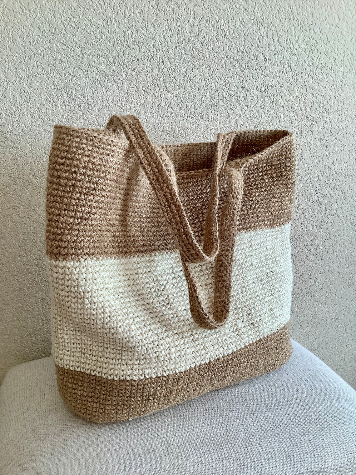 Crochet Jute Bag Jute Tote Bag Jute Beach Bag Jute Bag Natural Jute Bag ...