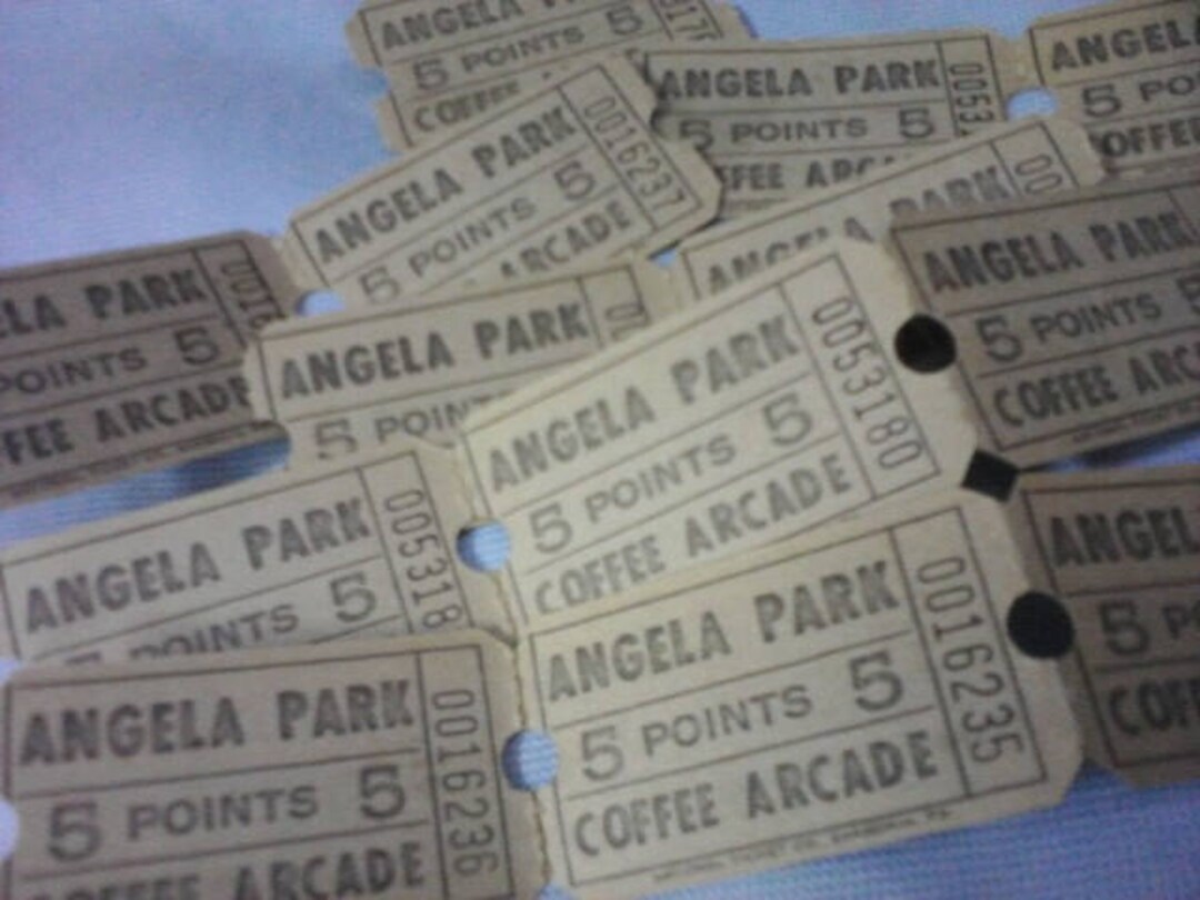 Vintage Collectible "angela Park" Arcade Tickets * Original - Etsy