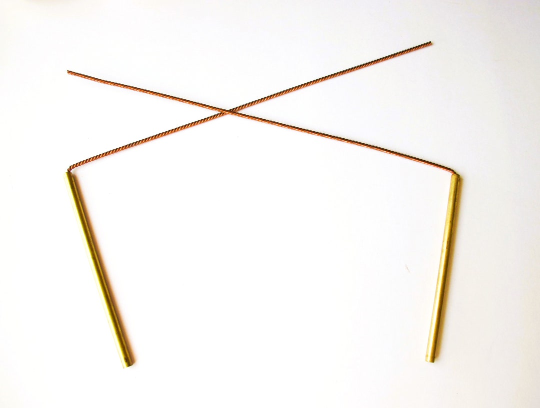 DOWSING Rods Pair Solid Twisted Copper Brass Tubes Handcrafted - Etsy