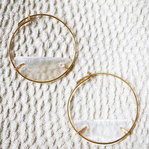 Celeritas Capiz Shell Petite Hoops - Etsy