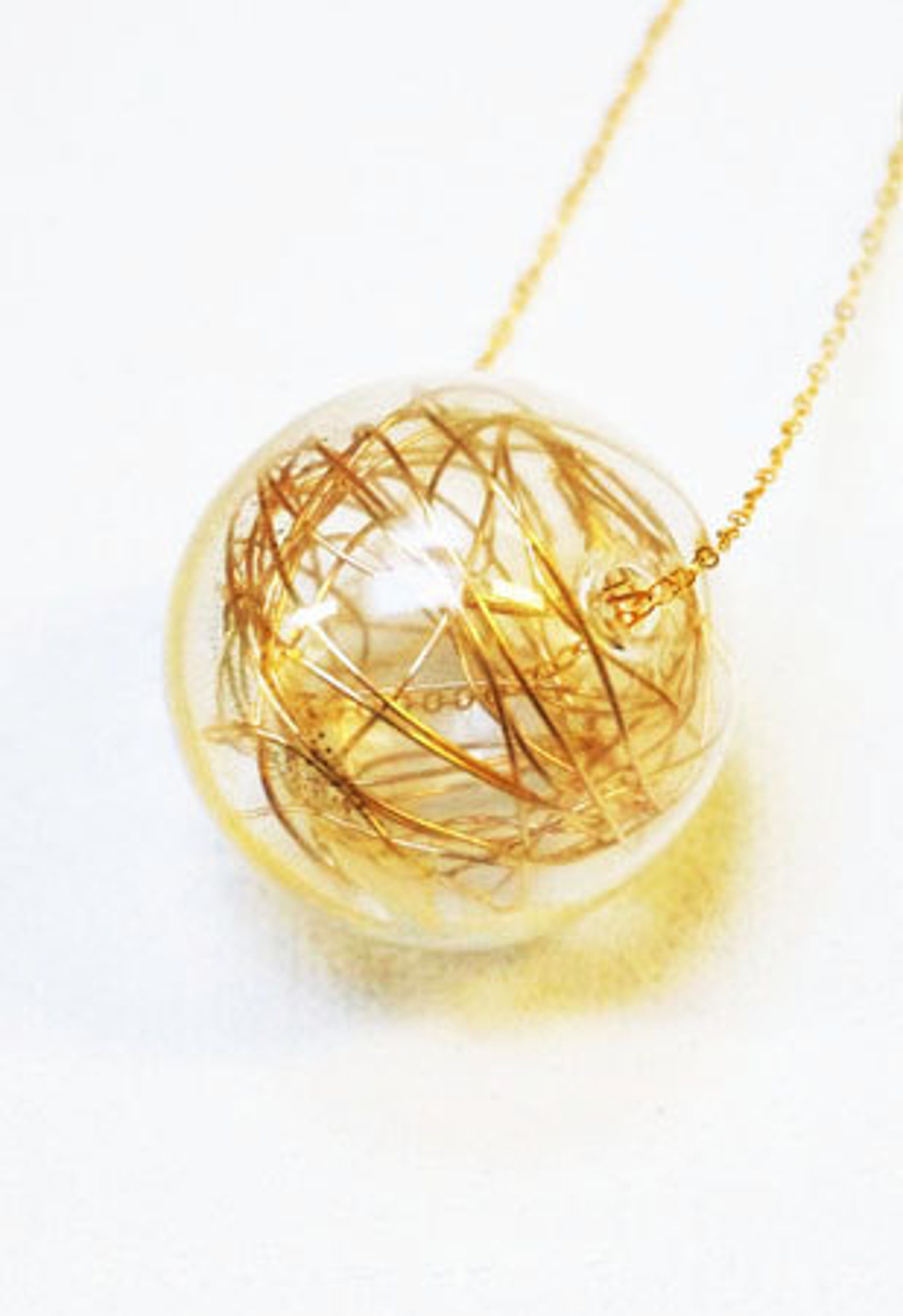 Clarity Glass Pendant & Chain - Etsy