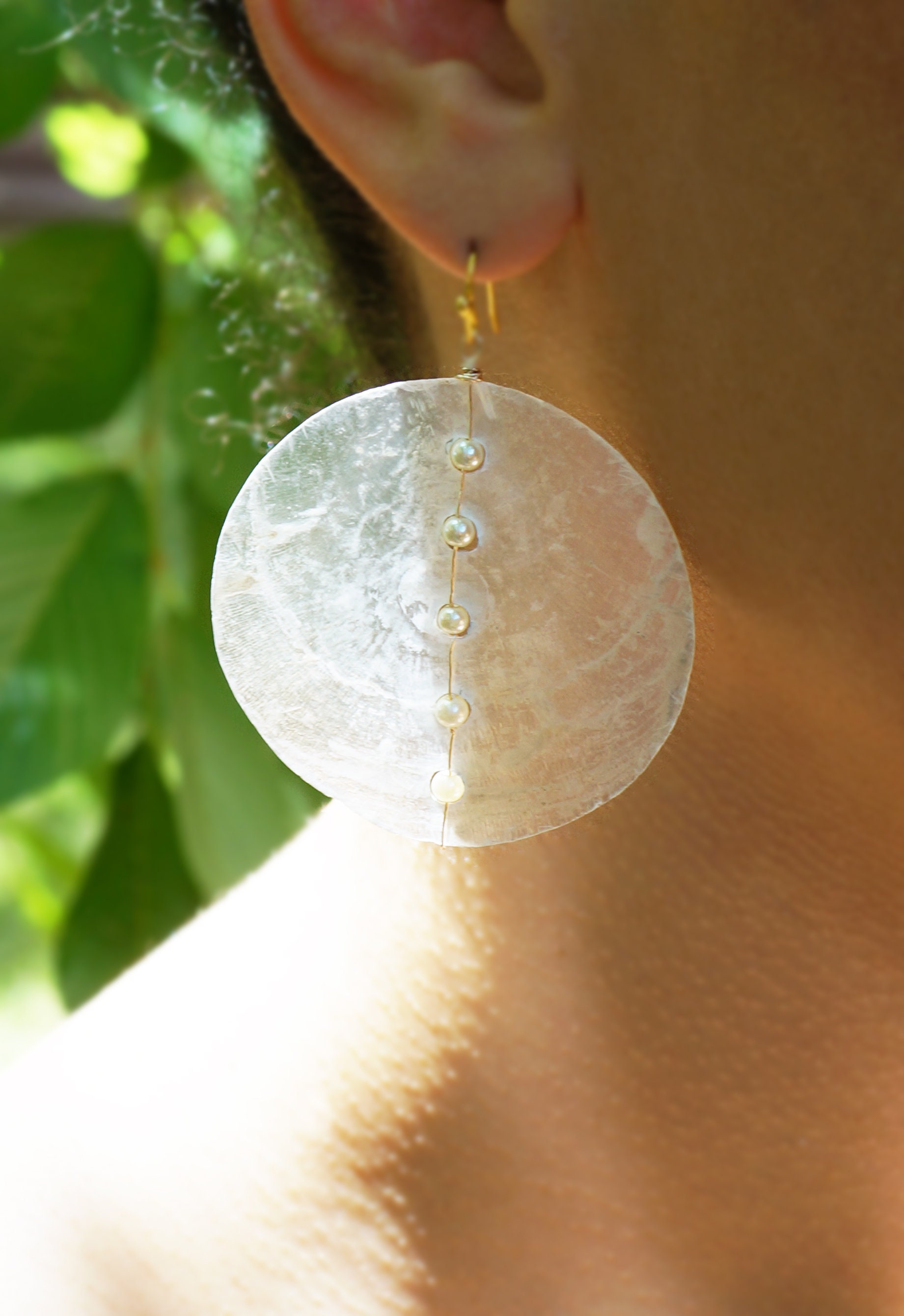 Caicos Capiz Shell Earrings - Etsy