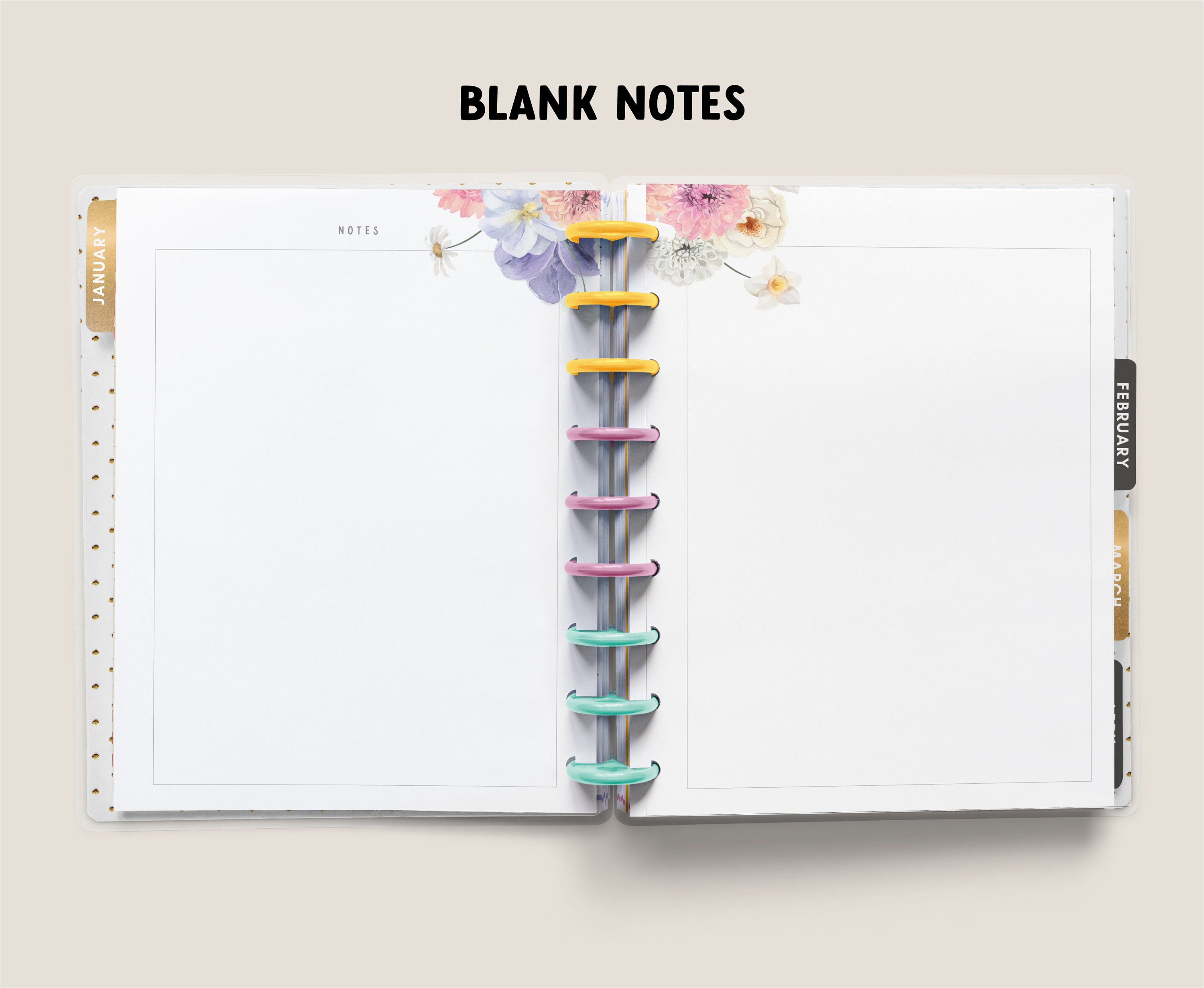 Happy Planner Printable Notes | Note Taking Planner Pages | Pastel ...
